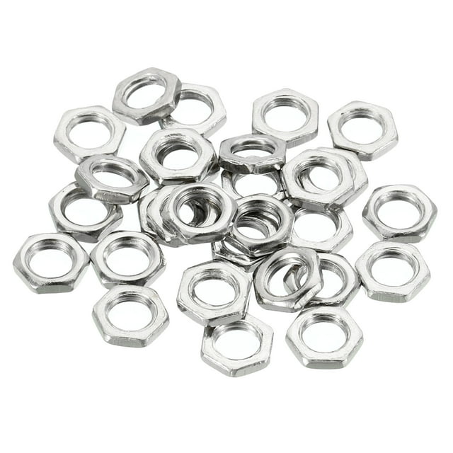 Uxcell M7x1.0 Steel Hex Nuts Zinc Plated Hardware Nuts Screw Bolt Fasteners 30 Pack - Walmart.com