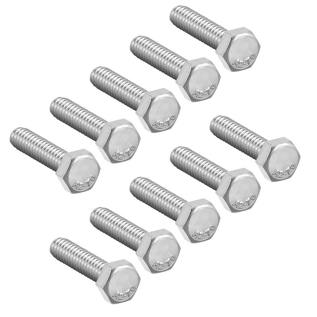 Uxcell M8-1.25 x 25mm Hex Screw Bolts A2-70(304) Stainless Steel 5 Pack ...