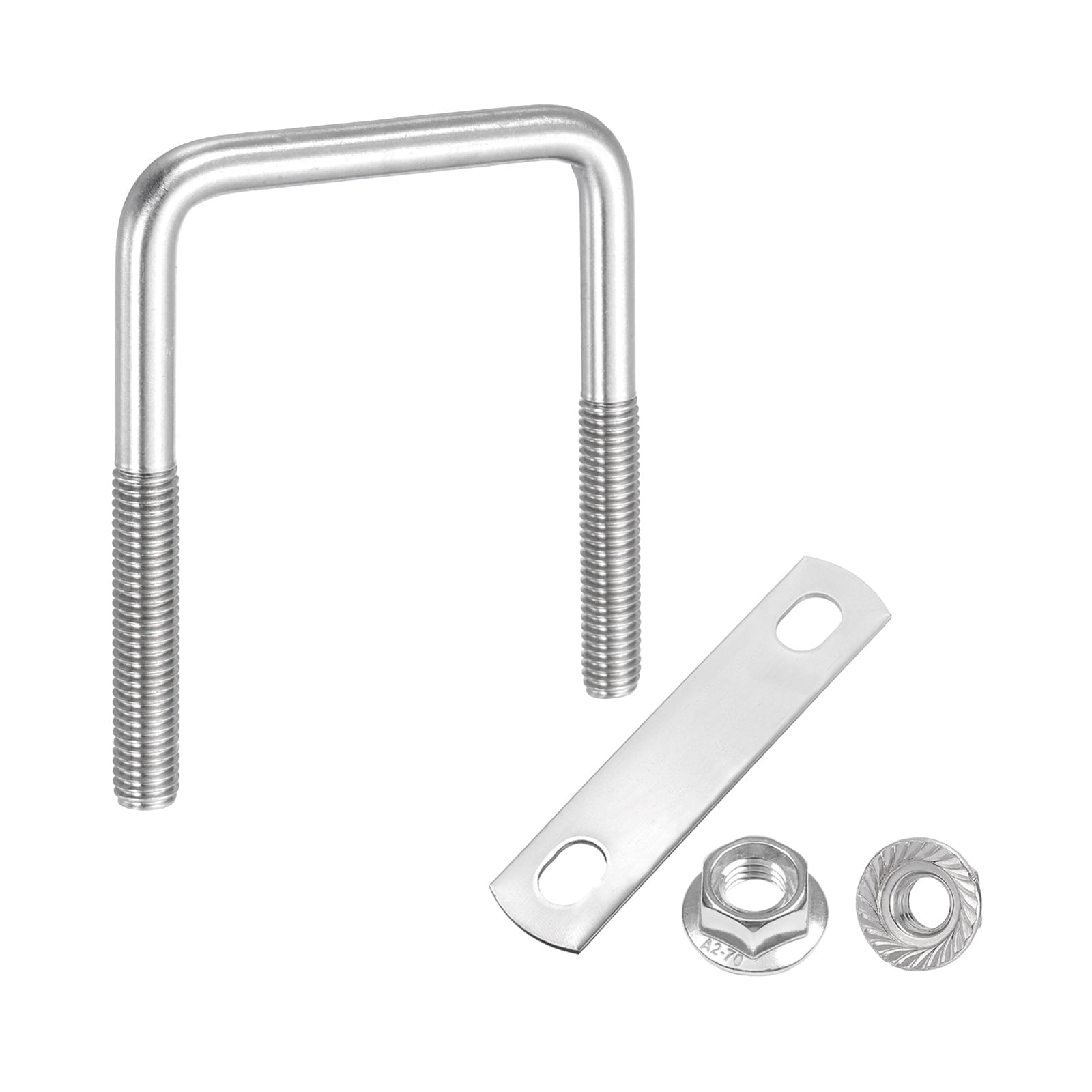 Uxcell M8 2 Inch Inner Wide Square U Bolts, 3-1/8 Inch Length 304 ...