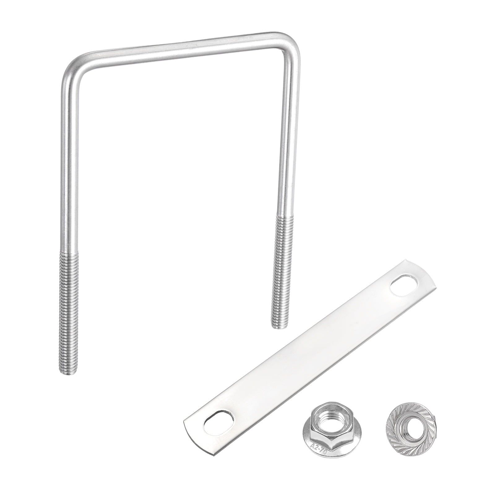 Uxcell M8 3-9/16 Inch Inner Wide Square U Bolts, 5-1/8 Inch Length 304 ...