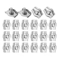 Uxcell M8 304 Stainless Steel Single Wire Rope Clips, Cable Clamp ...