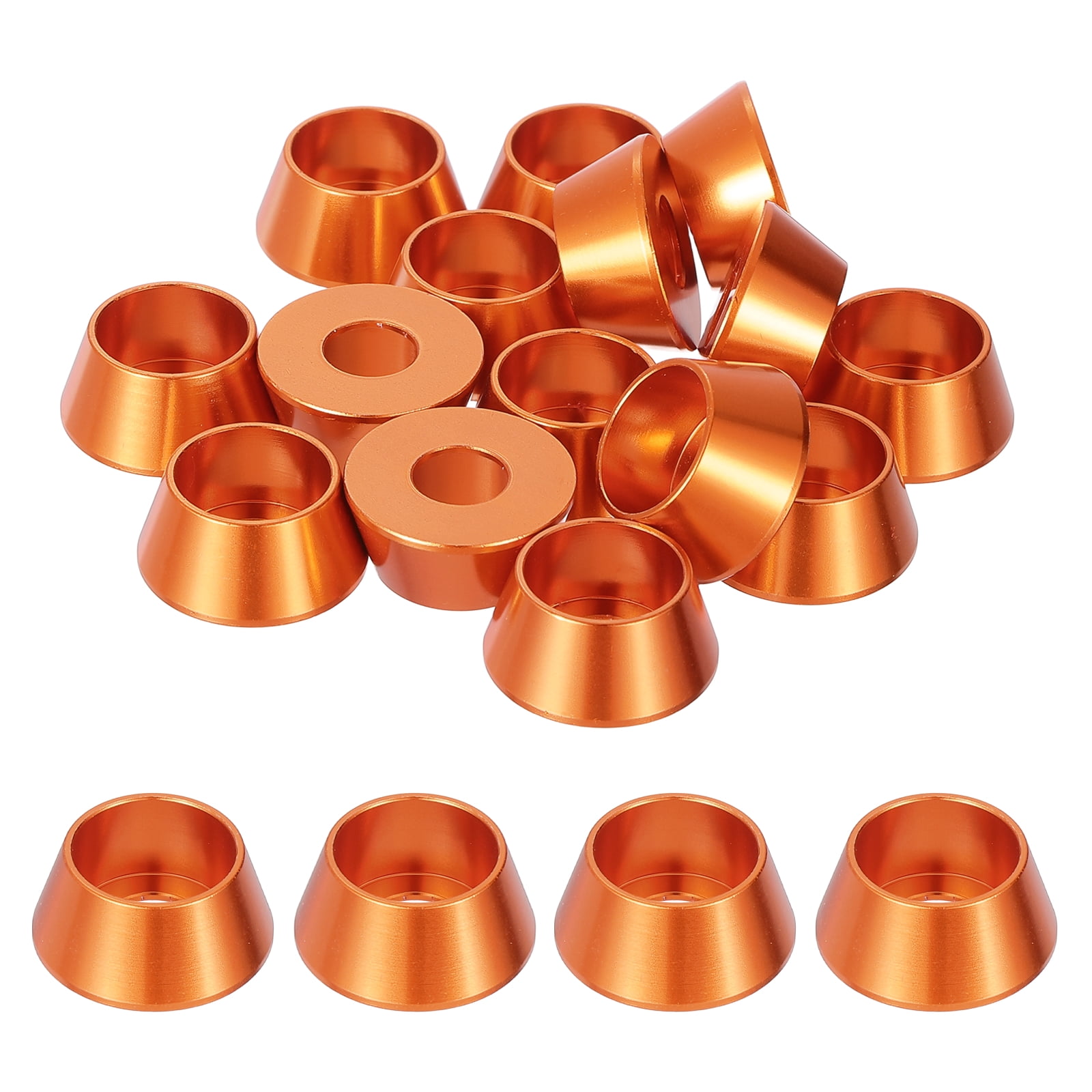 Uxcell M8 Cone Cup Washers, Anodized Aluminum Gaskets Cup Head Washer ...