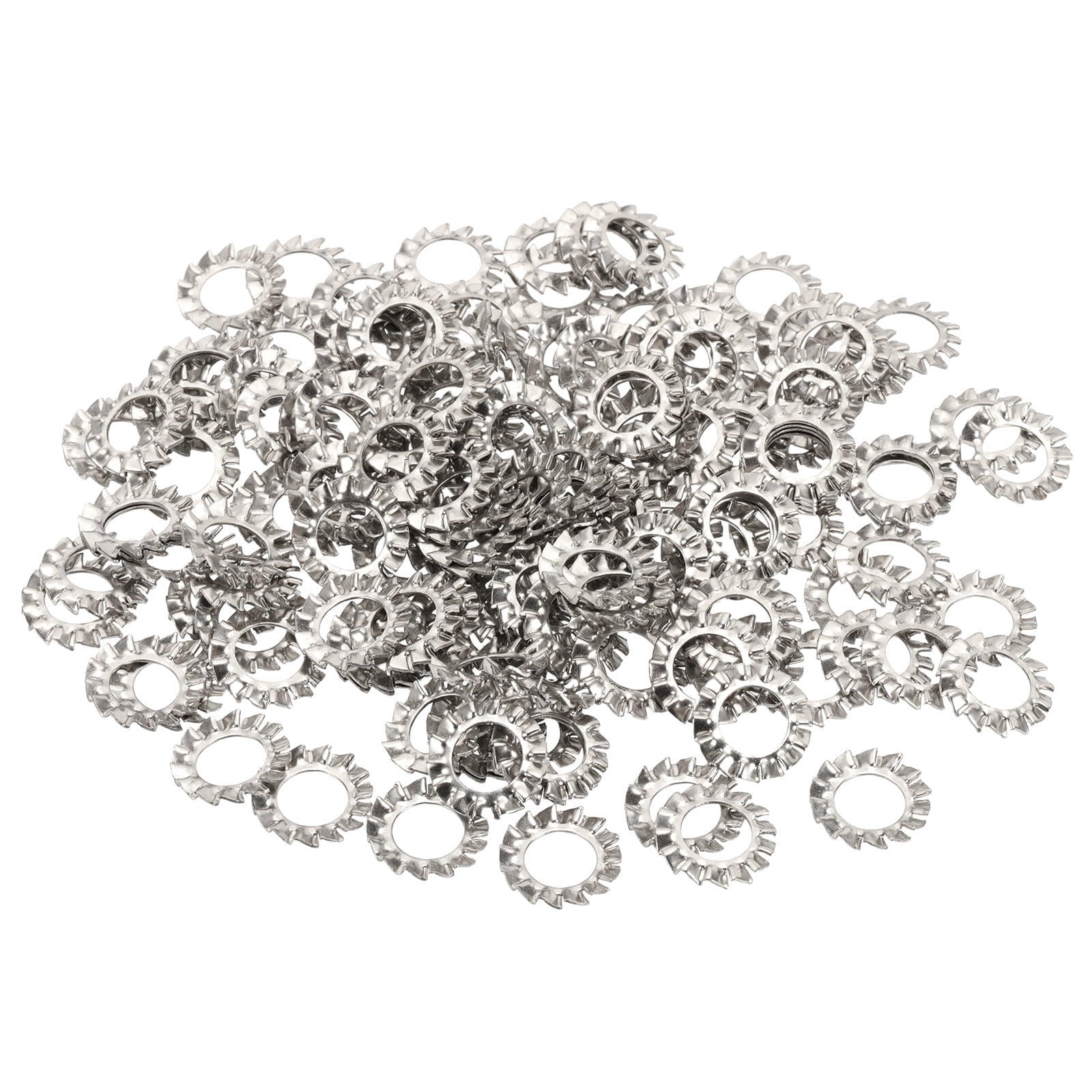 Uxcell M8 External Tooth Lock Washers, 150Pcs 304 Stainless Steel ...