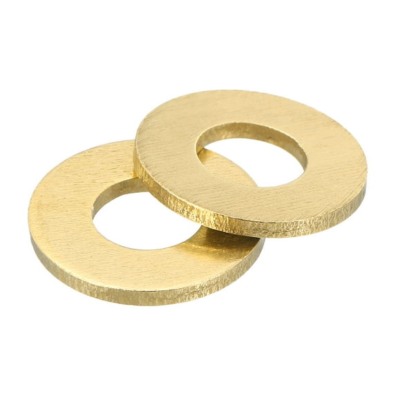 Uxcell M8 Flat Washer, 30 Pack Brass Ring Washers 18mm OD 1.5mm T ...