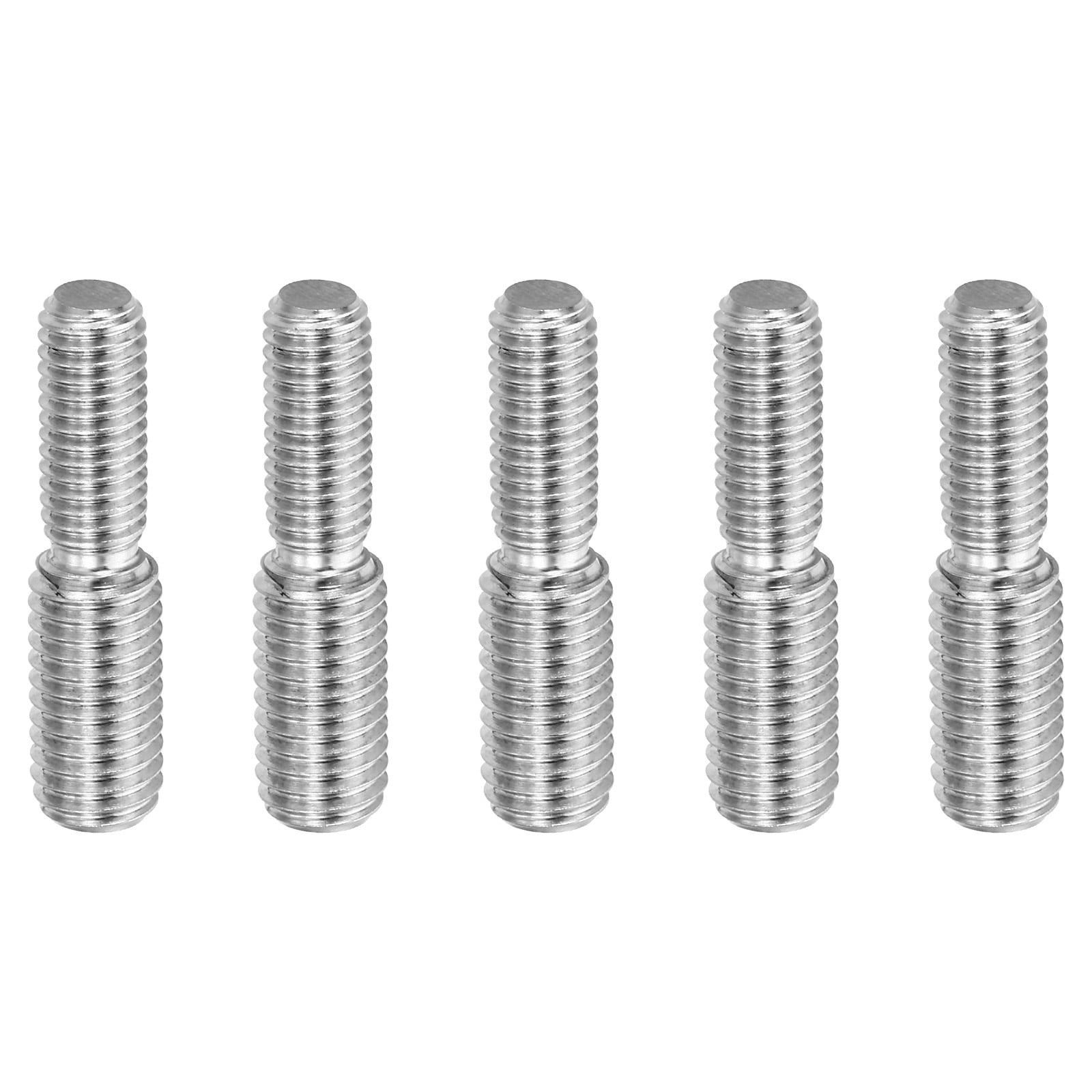 Uxcell M8*M10*40mm Double End Threaded Stud Screw Bolt, 5 Pack 304 ...