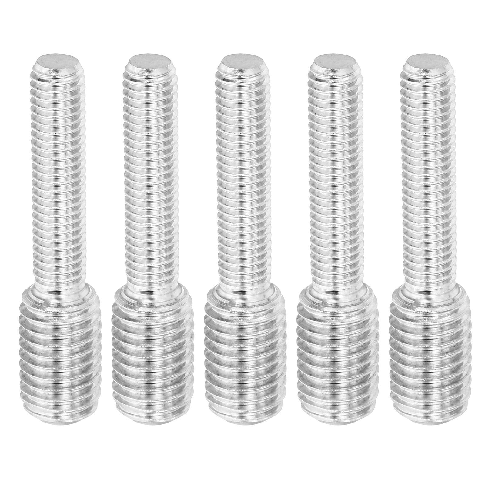 Uxcell M8*M12*55mm Double End Threaded Stud Screw Bolt, 5 Pack 304 ...