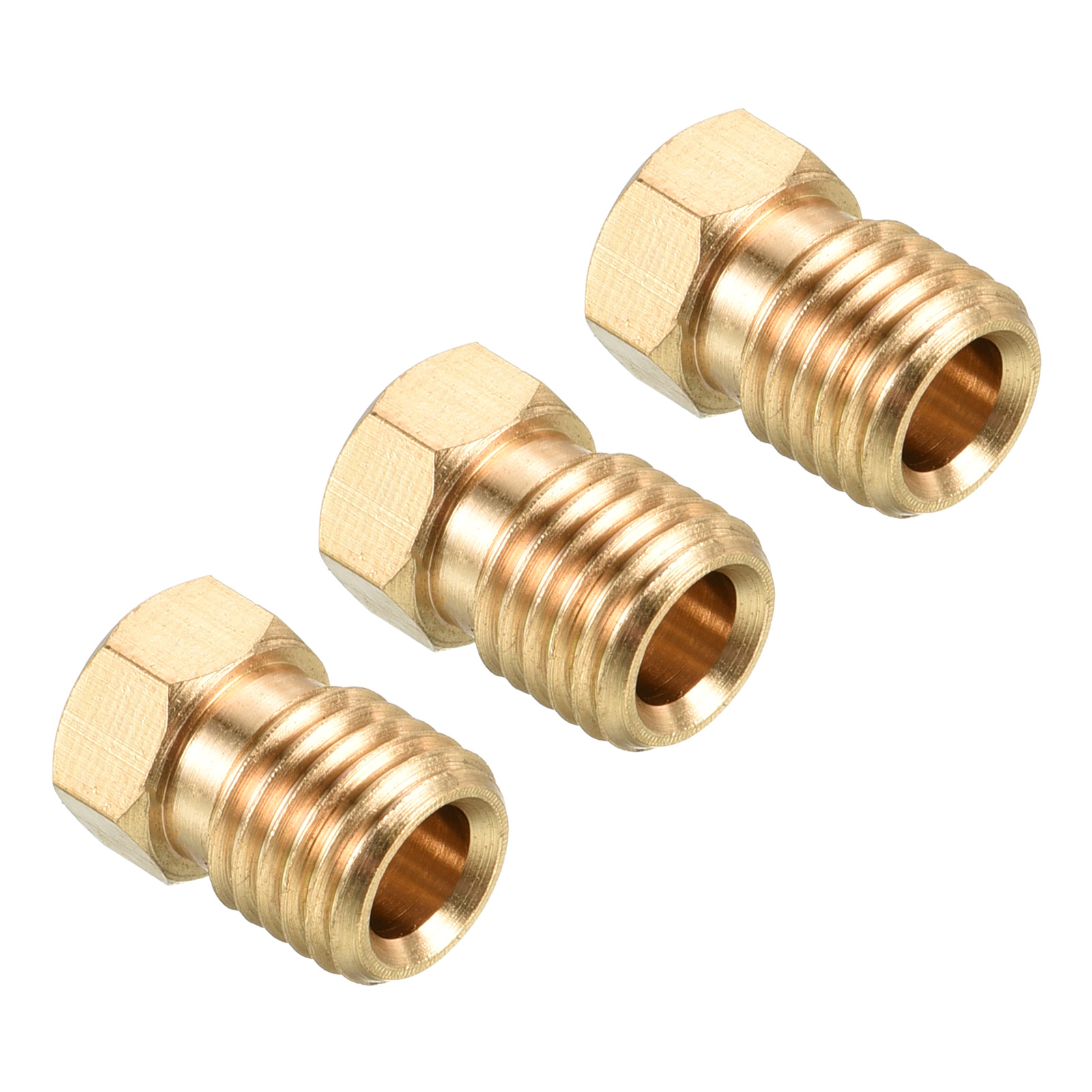Uxcell M8 Male Thread 4.2mm ID Brass Compression Fittings 3 Pack ...
