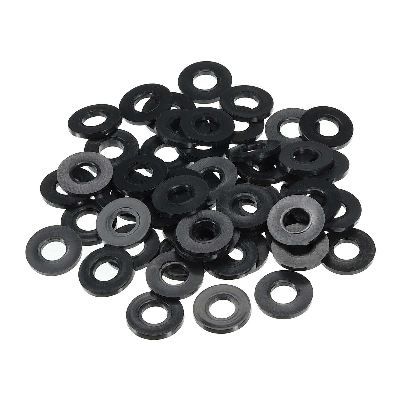 Uxcell M8 Nylon Flat Washer, 100 Pack 8mm ID 19mm OD 2mm Thick Sealing ...