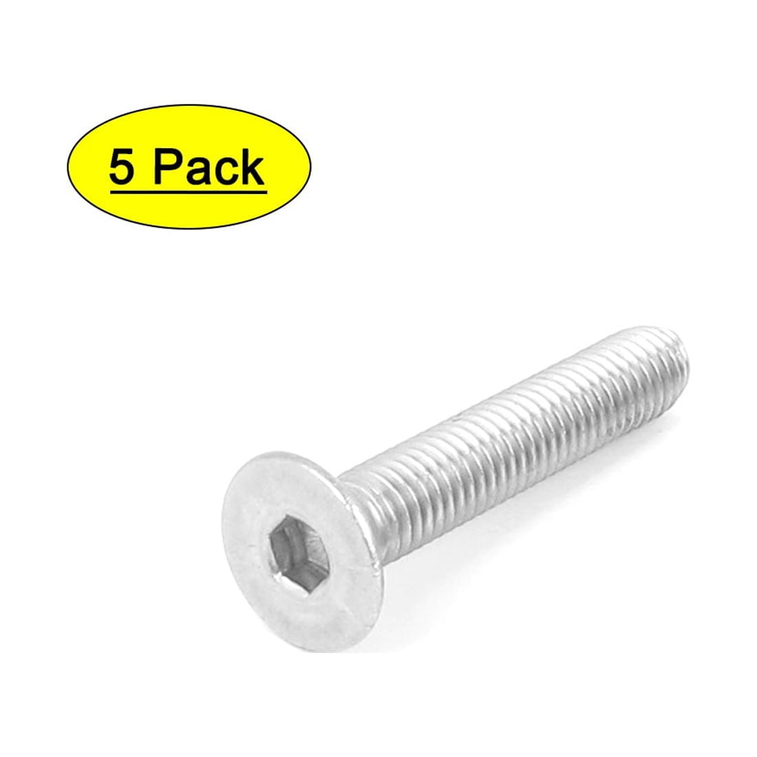 Uxcell M8 Stainless Steel Hex Socket Countersunk Flat Head Screws Bolt 45mm Long (5-pack ...