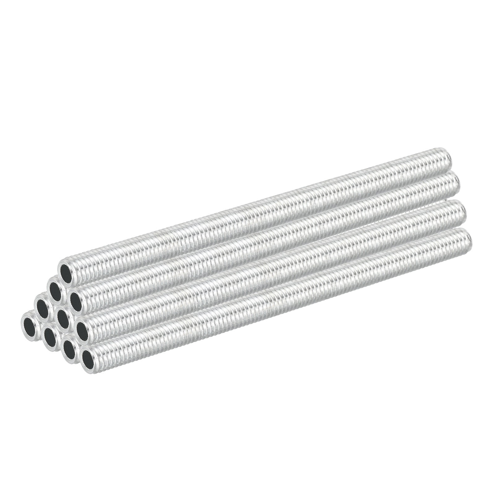 Uxcell M8 Thread Carbon Steel Lamp Pipe, 10 Set 100mm/3.94" Hollow Tube ...
