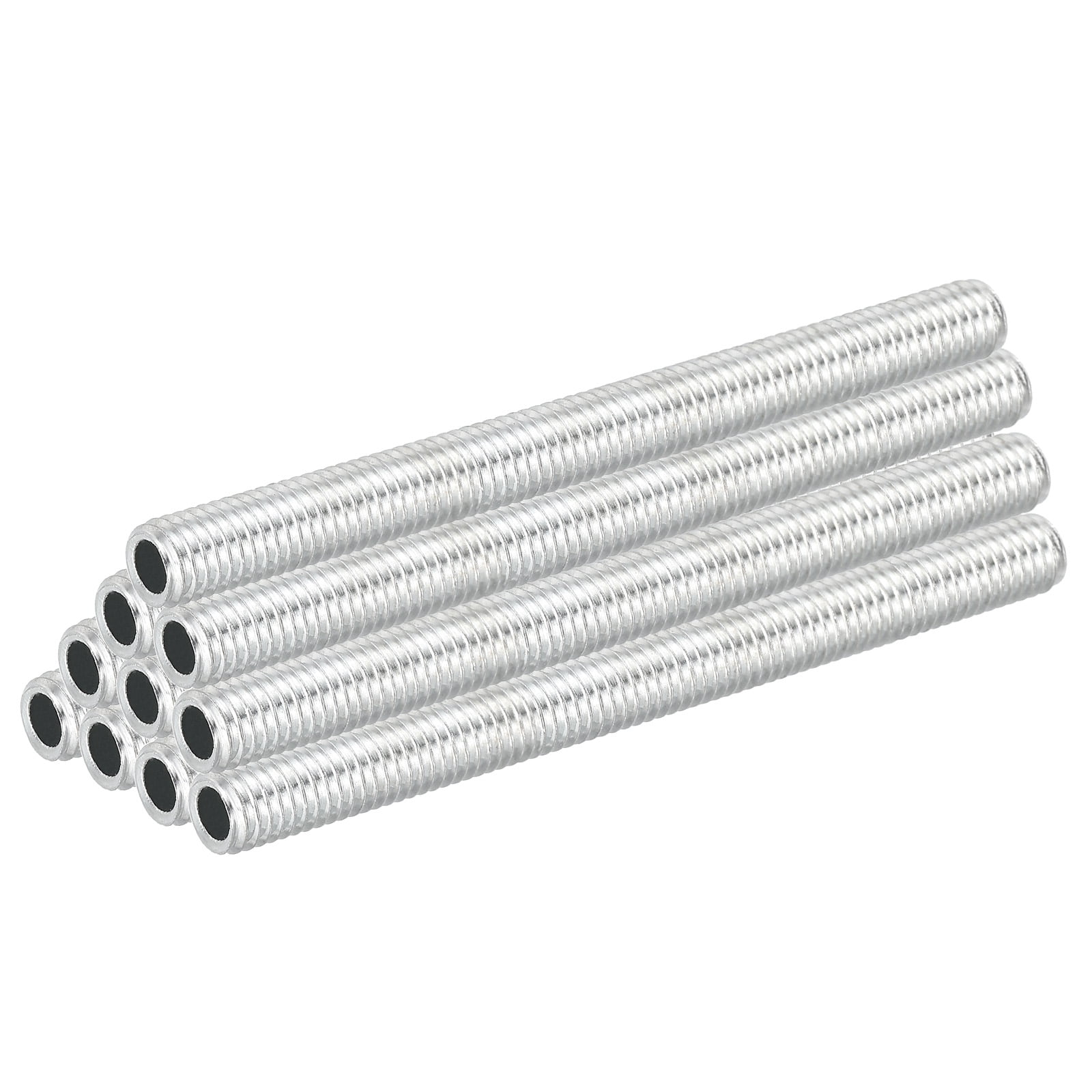 Uxcell M8 Thread Carbon Steel Lamp Pipe, 10 Set 80mm/3.15" Hollow Tube ...