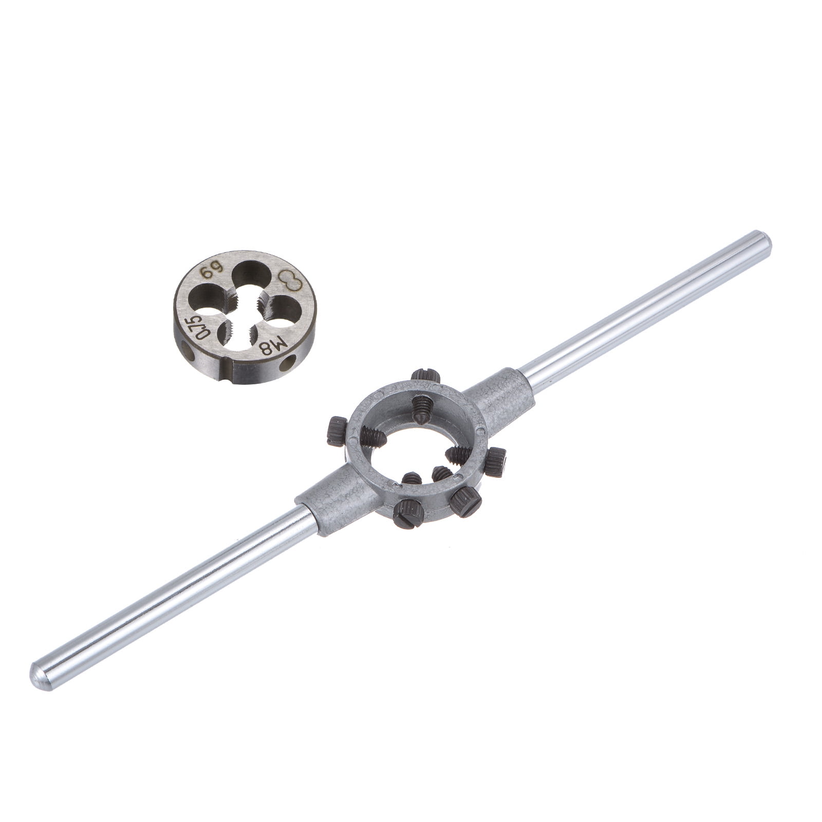Uxcell M8 x 0.75 Threading Die and 25mm (M7-M9) Round Holder Die Stock ...