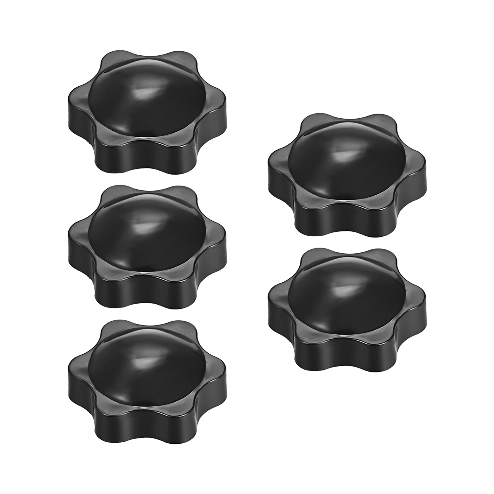 Uxcell M8 x 1.22'' Clamping Handle Screw Knobs Threaded Plastic Black ...