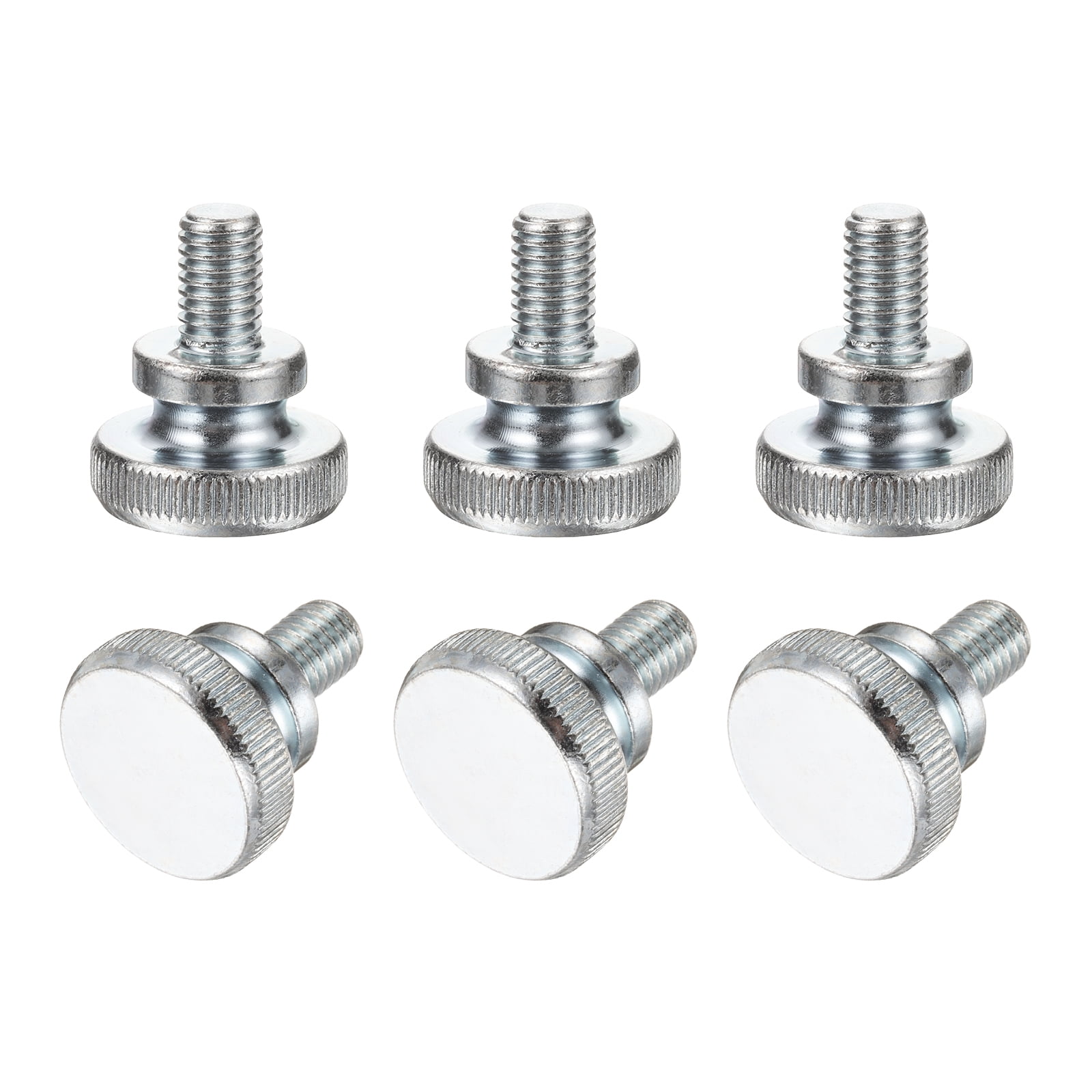 Uxcell M8 x 12mm 6Pcs Knurled Thumb Screws with Shoulder Grip Knobs for ...