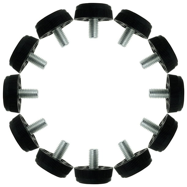 Uxcell M8 x 13 x 30mm Furniture Glide Leveling Feet Adjustable Leveler ...