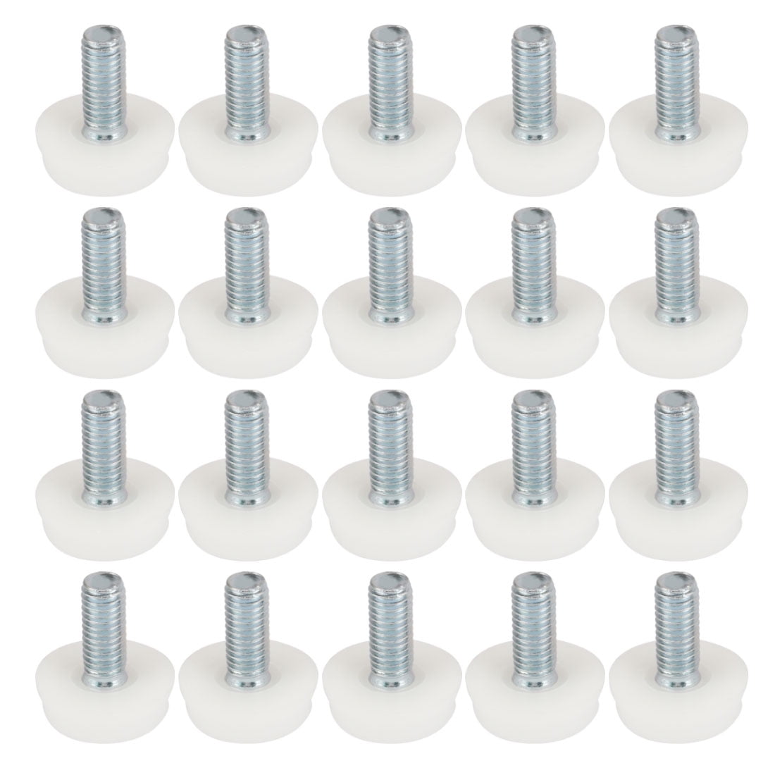 Uxcell M8 x 20mm Threaded Cabinet Screw On Leveling Glide Foot Leg 20 ...