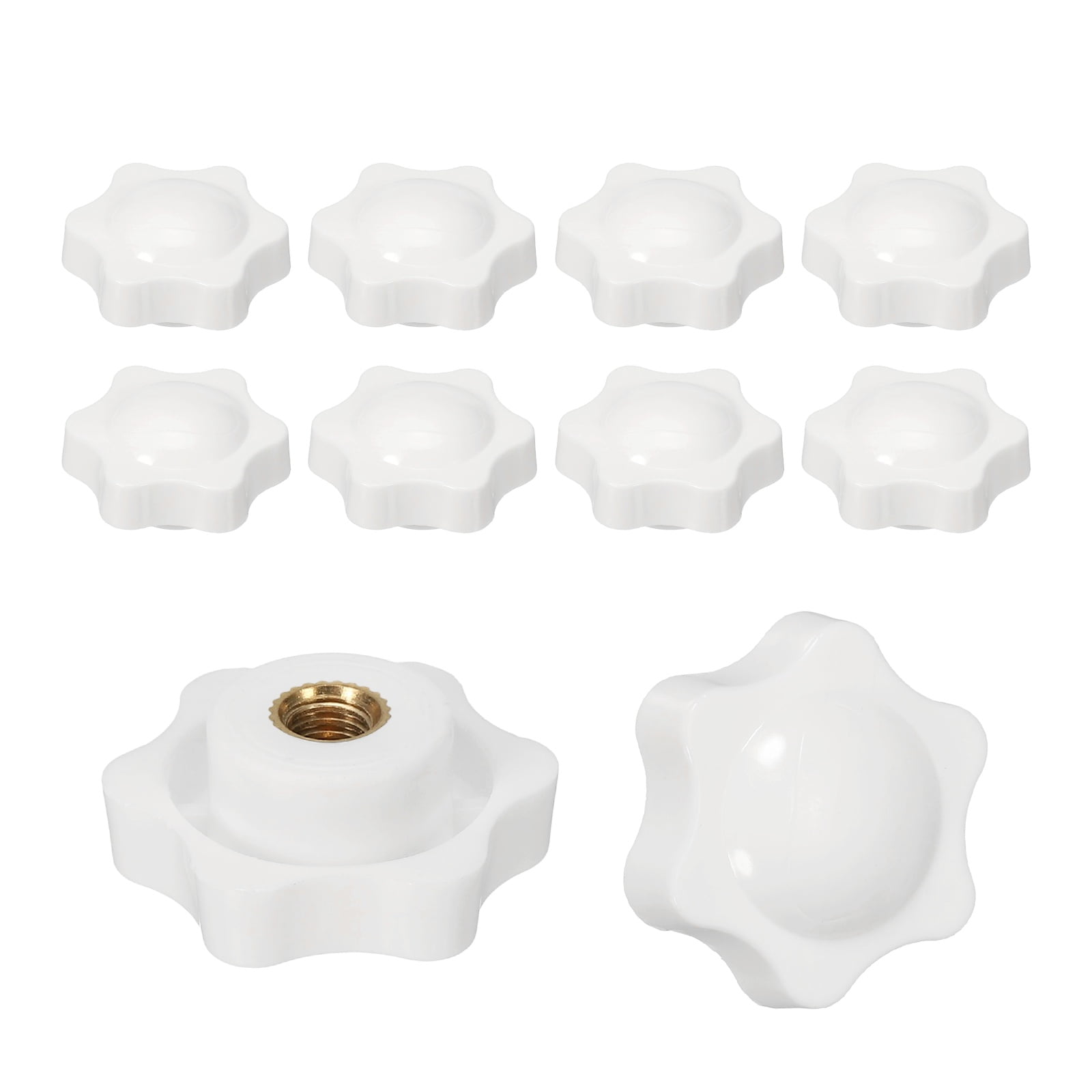 Uxcell Thread Star Knob 6 Star Knurled Tightening Screw Clamping Knob ...