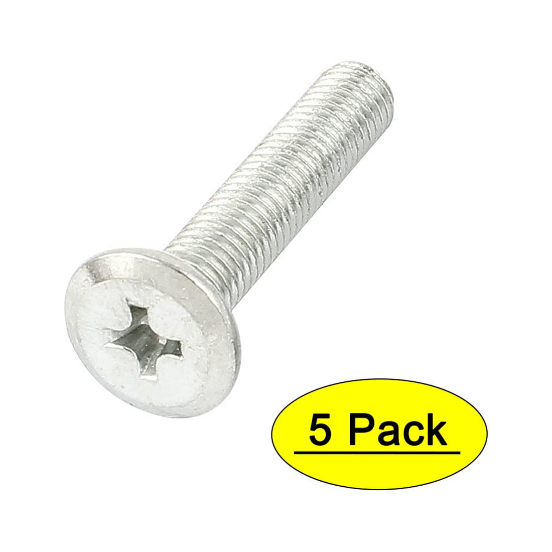 Uxcell M8 x 40mm 1.25mm Pitch Flat Head Countersunk Bolts Machine Screws 5 Pack - Walmart.com