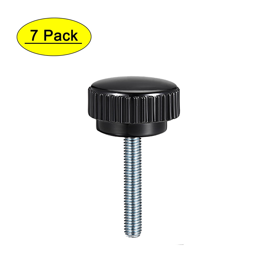 Uxcell M8 x 40mm Male Thread 25mm Round Head Knurled Clamping Knobs 7 Pack - Walmart.com