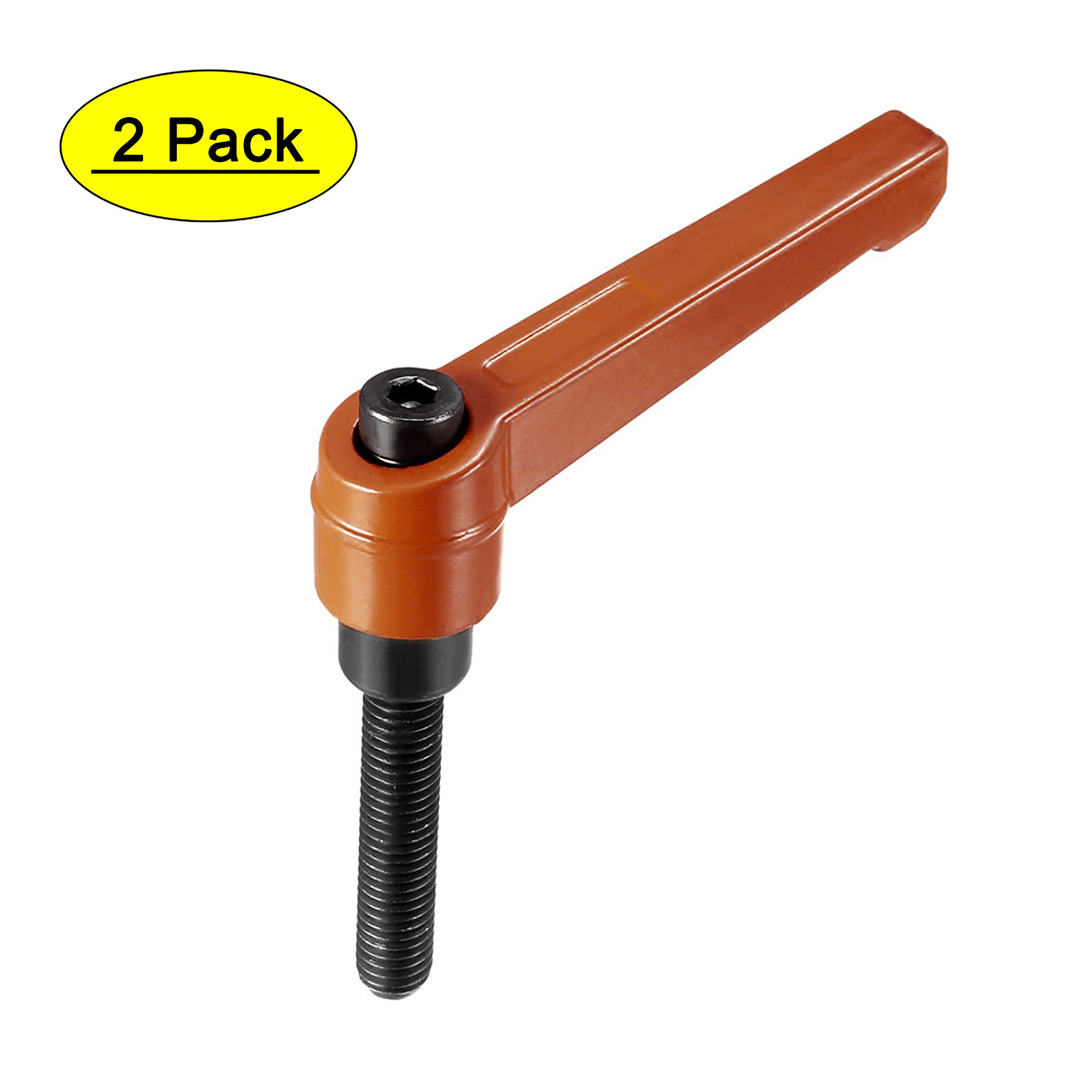 Uxcell M8 x 40mm Metric Adjustable Clamping Lever Handle with Stud ...