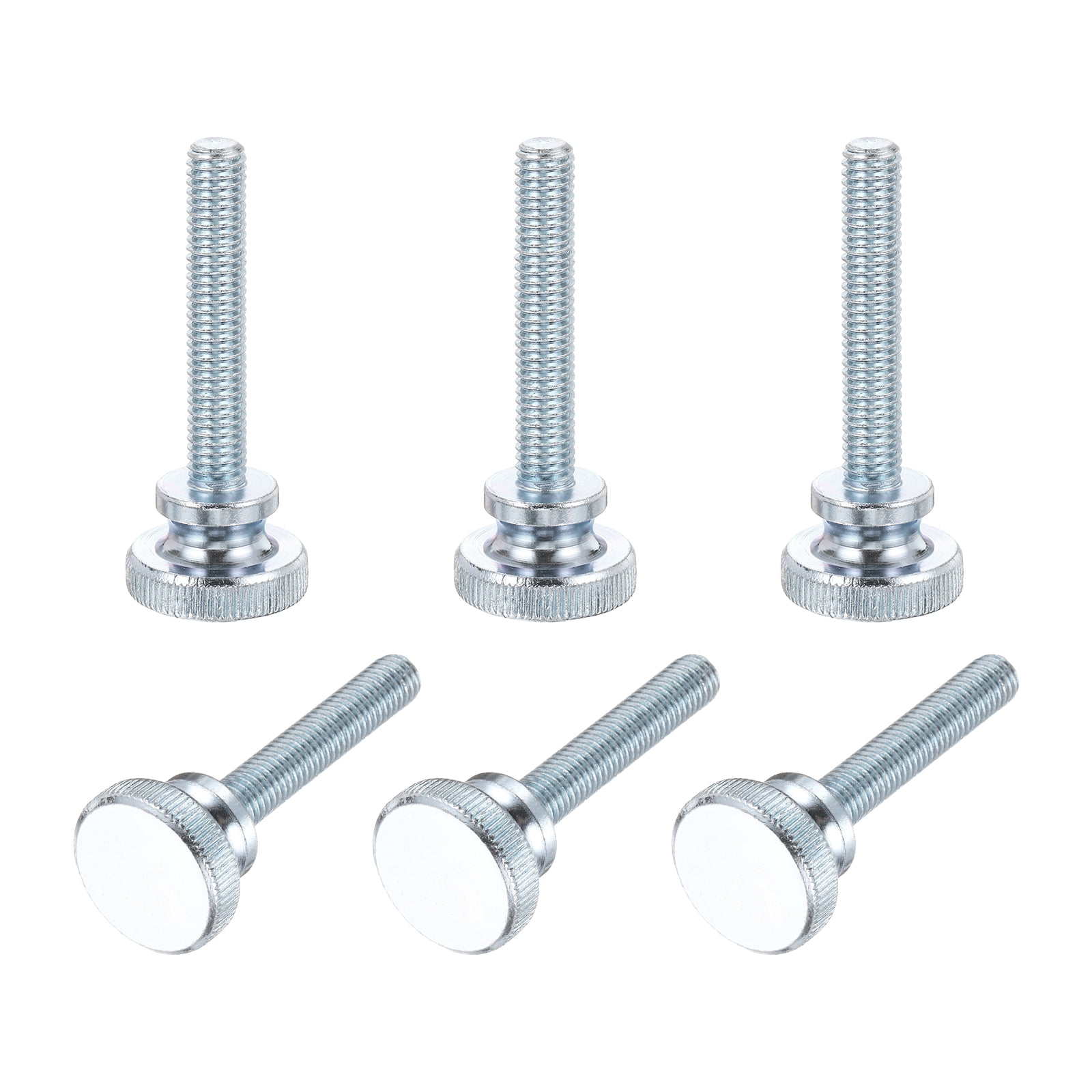 Uxcell M8 x 45mm Knurled Thumb Screws, 6Pcs Metric Knurled Head Bolts ...