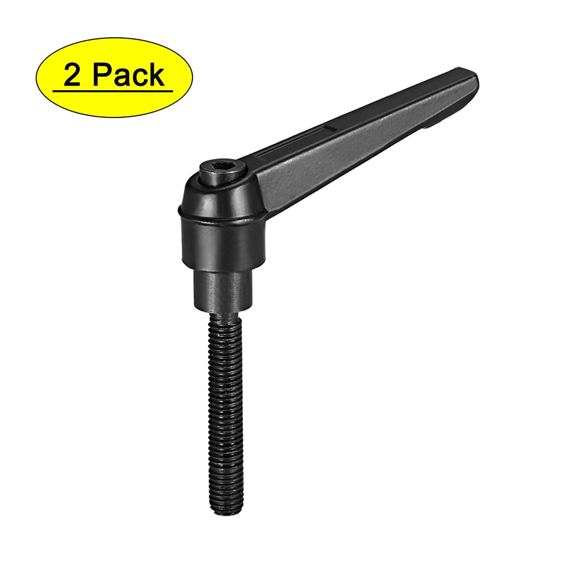 Uxcell M8 x 45mm Metric Adjustable Clamping Lever Handle with Stud ...