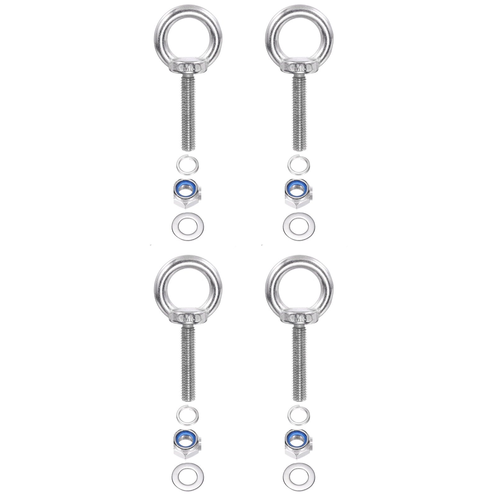 Uxcell M8 x 50mm Lifting Shoulder Eye Bolt 304 Stainless Steel Lifting ...