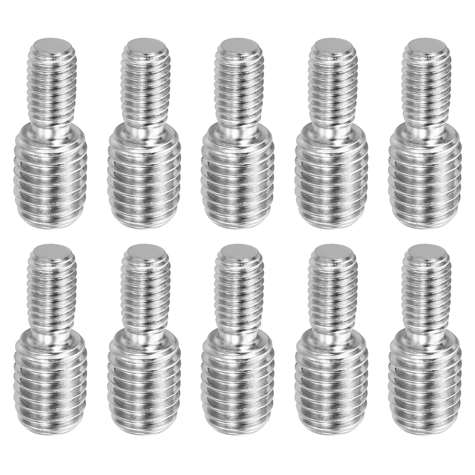 Uxcell M8x1.2 to M12x1.75 Double End Threaded Stud Screw Bolt 304 Stainless Steel Rod Reducer ...