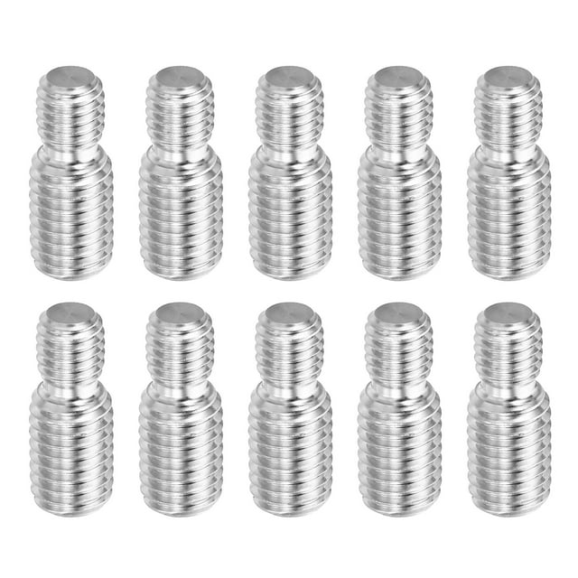 Uxcell M8x1.25 to M10x1.5 Double End Threaded Stud Screw Bolt 304 Stainless Steel Rod Reducer ...