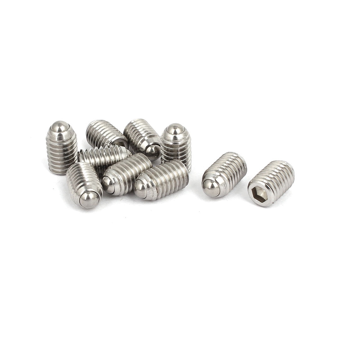 Uxcell M8x12mm 304 Stainless Steel Spring Hex Socket Ball Point Grub ...
