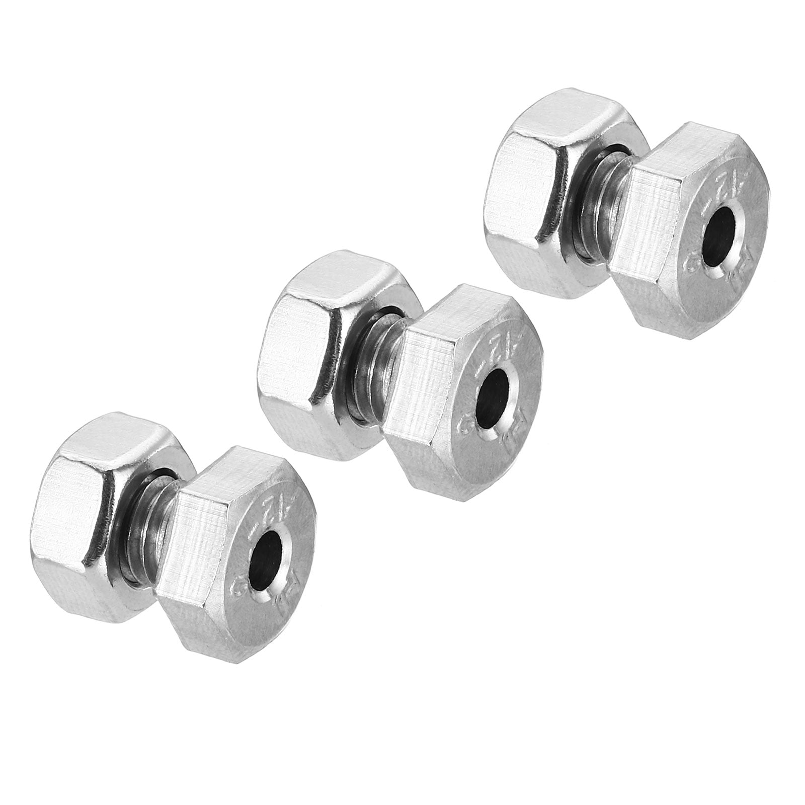 Uxcell M8x12mm Hollow External Hexagon Screw Cylindrical Lamp Threading ...