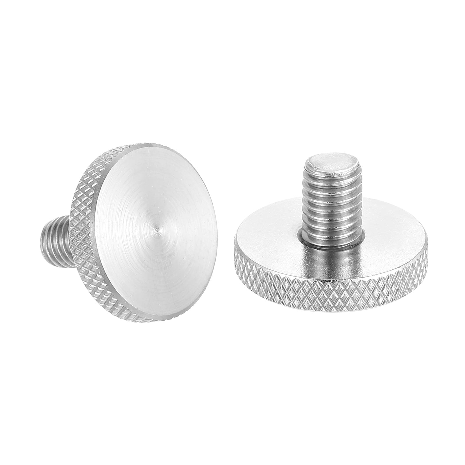 Uxcell M8x12mm Knurled Thumb Screws, 304 Stainless Steel Flat Head ...