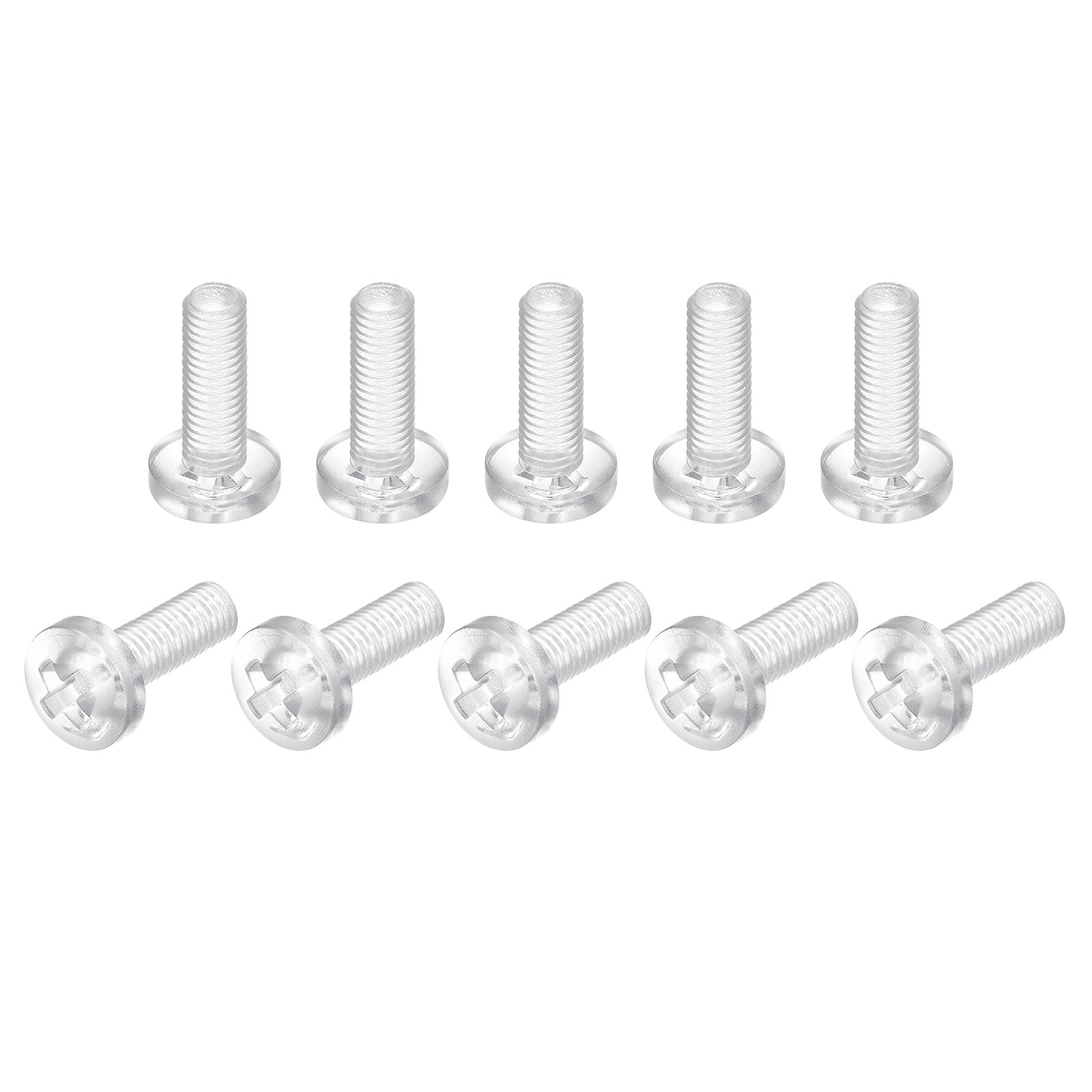 Uxcell M8x25mm Plastic Phillips Bolts PC Pan Head Machine Screws ...