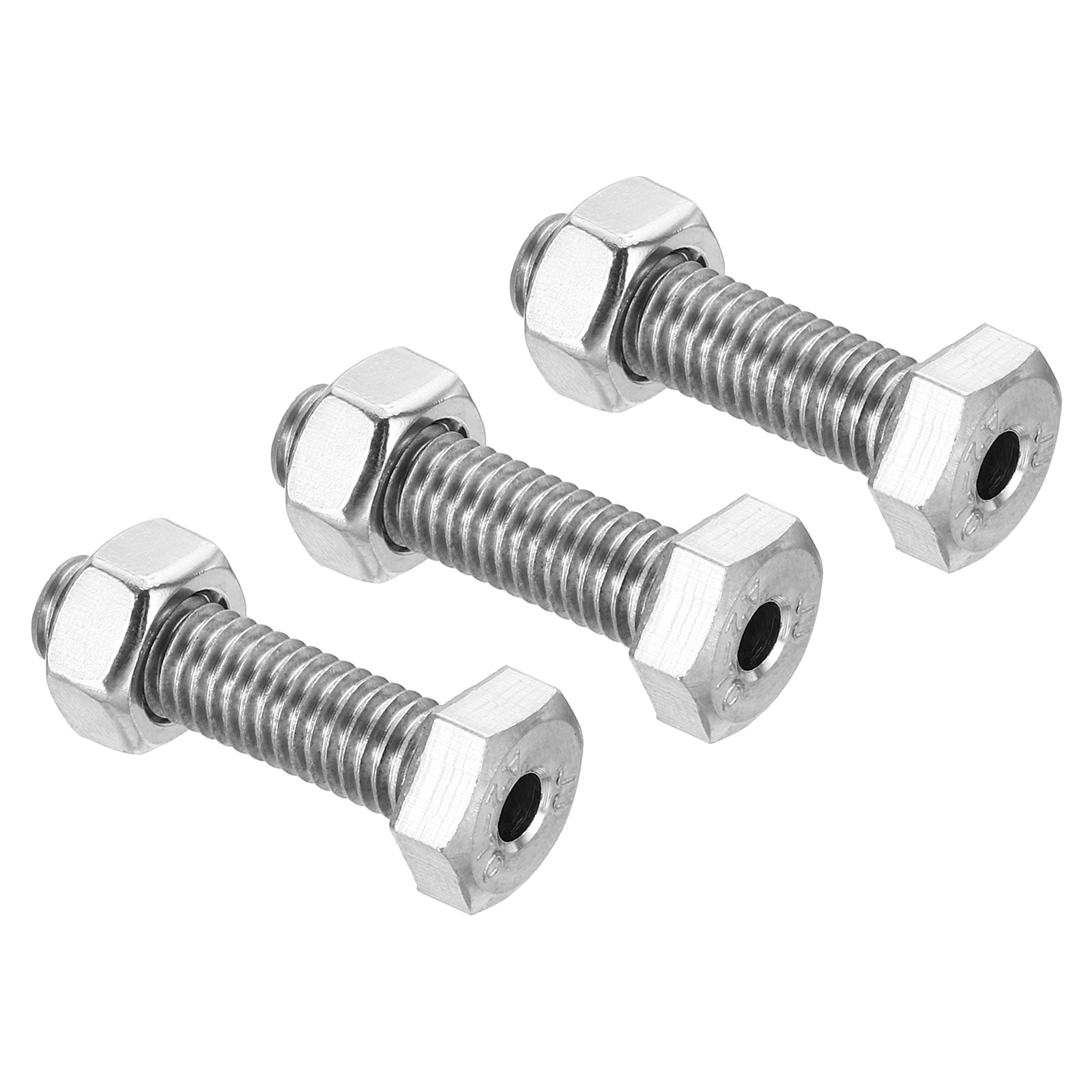 Uxcell M8x30mm Hollow External Hexagon Screw Cylindrical Lamp Threading ...