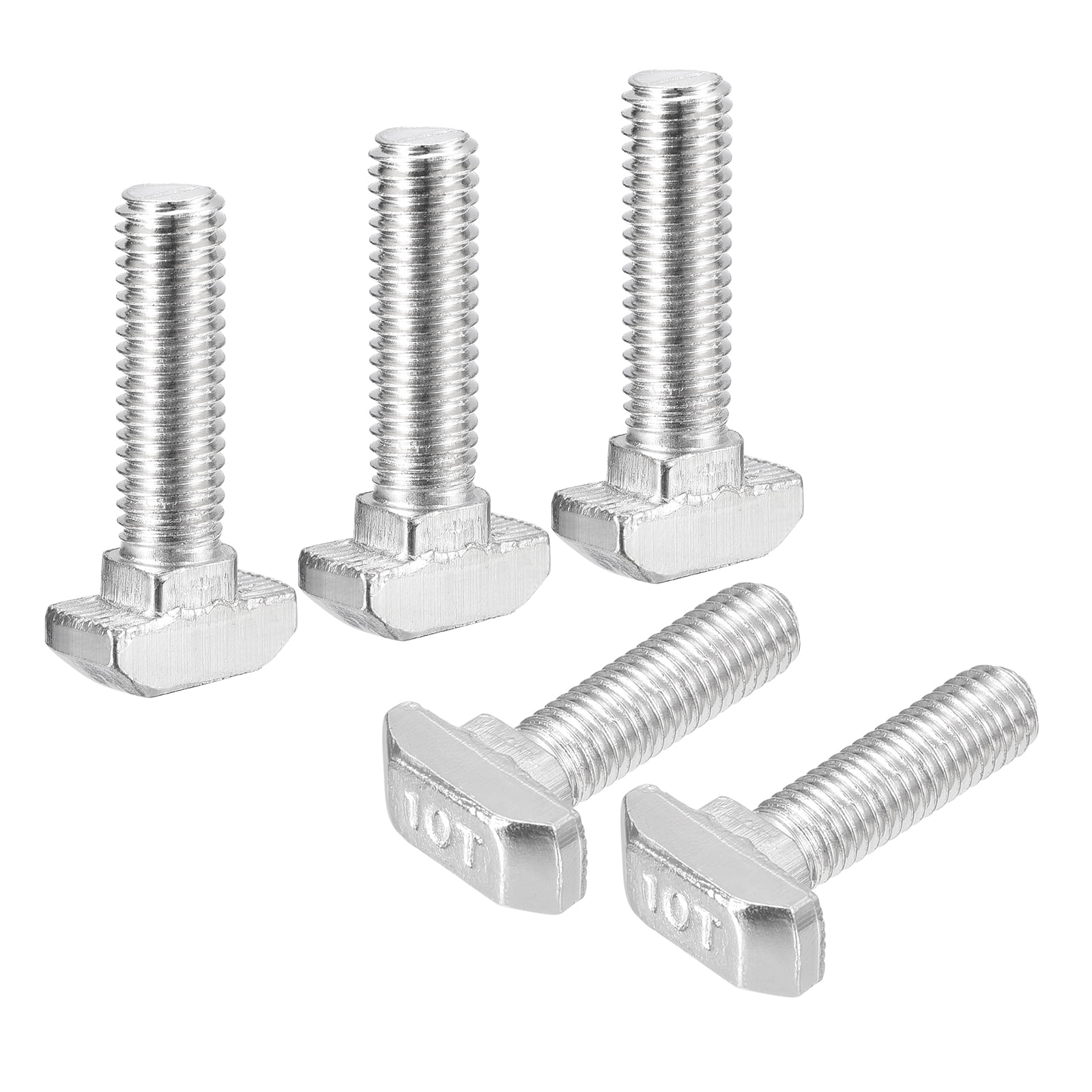 Uxcell M8x30mm T Slot Drop-in Bolt, 40Pack Hammer Head T-Bolt T Shape ...