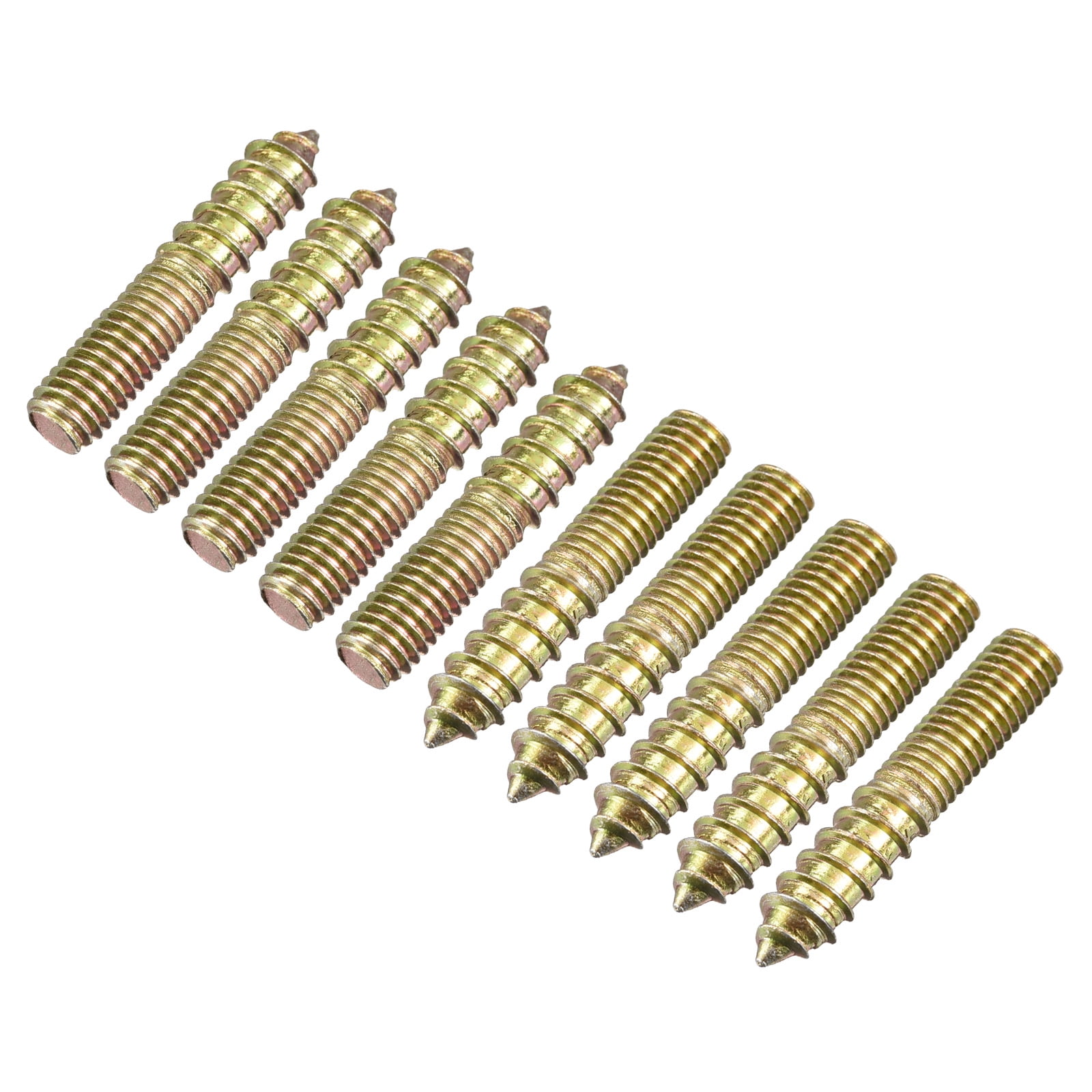 Uxcell M8x40mm Hanger Bolts, 24 Pack Double Ended Thread Dowel Screws ...