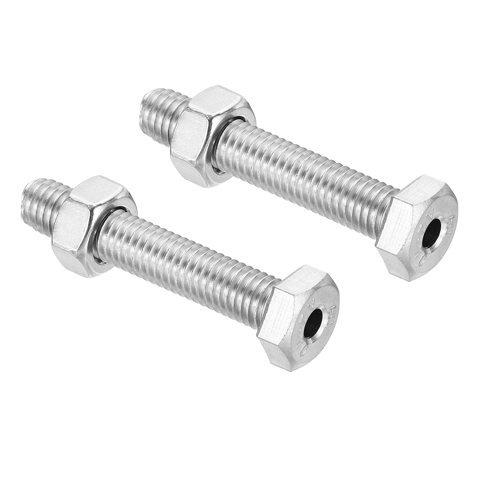 Uxcell M8x45mm Hollow External Hexagon Screw Cylindrical Lamp Threading ...