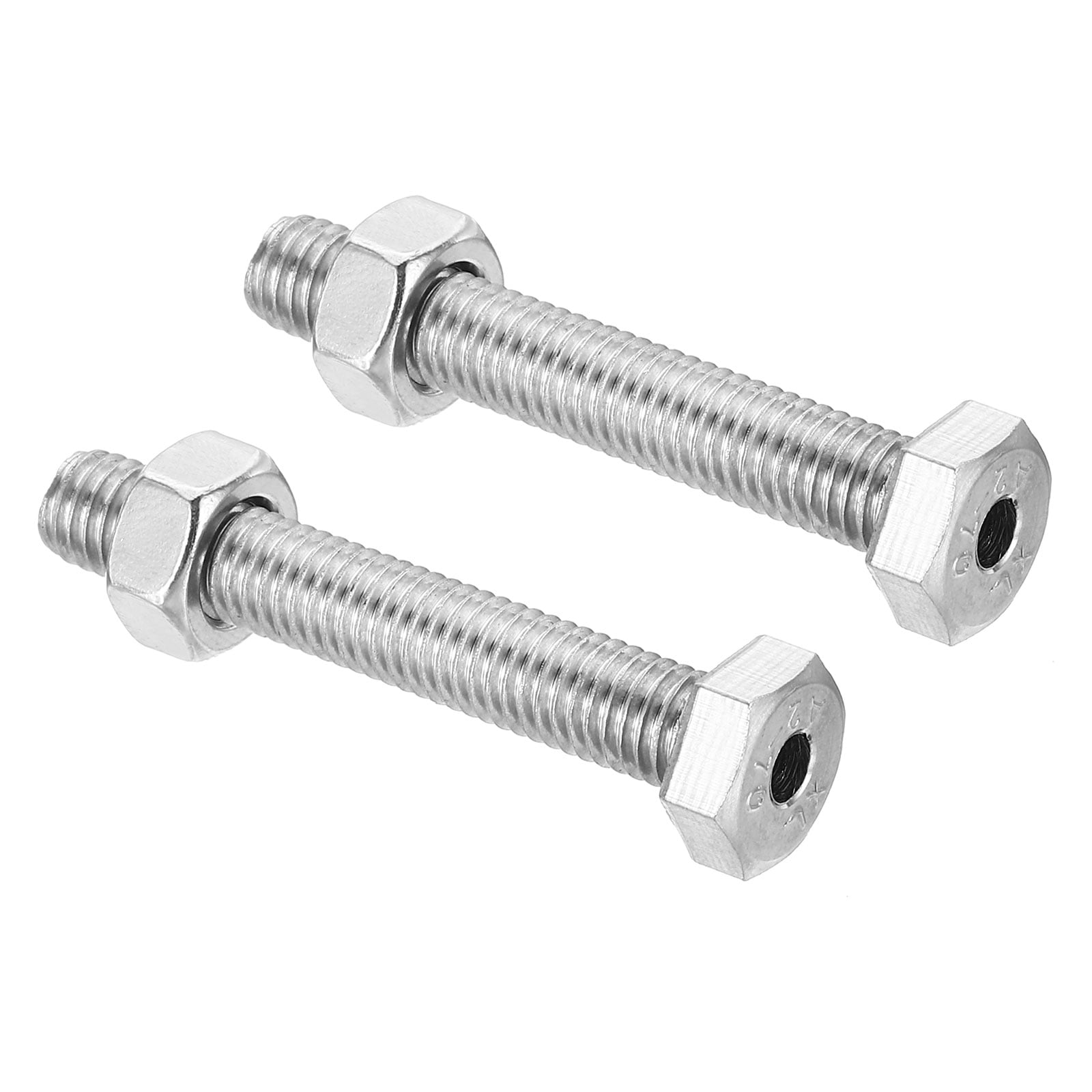 Uxcell M8x50mm Hollow External Hexagon Screw Cylindrical Lamp Threading ...