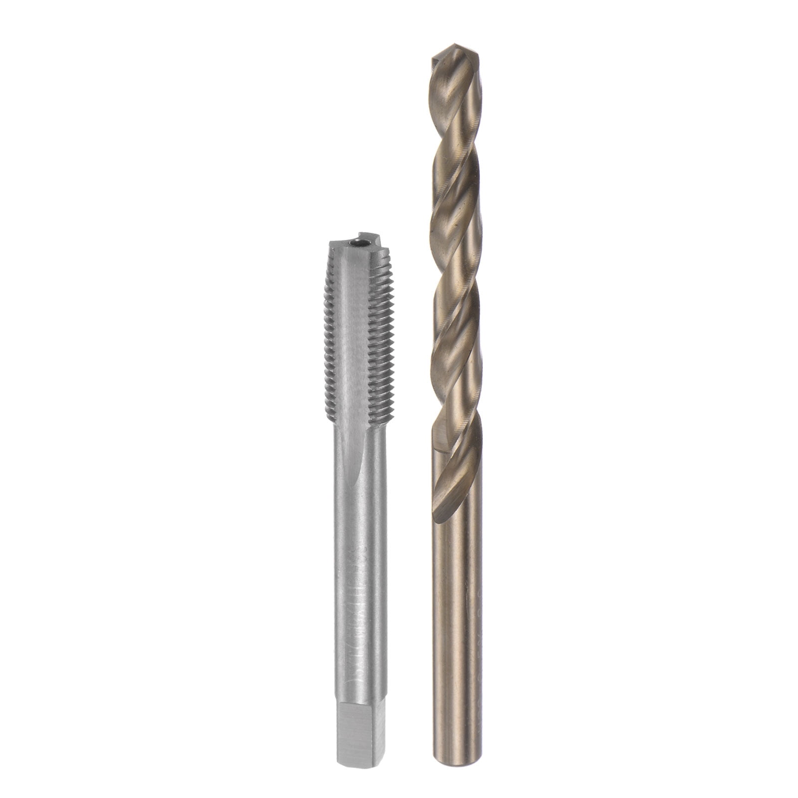 Uxcell M9 x 1 H2 Straight Flute Thread Tap 8mm Drill Bit Set High Speed ...
