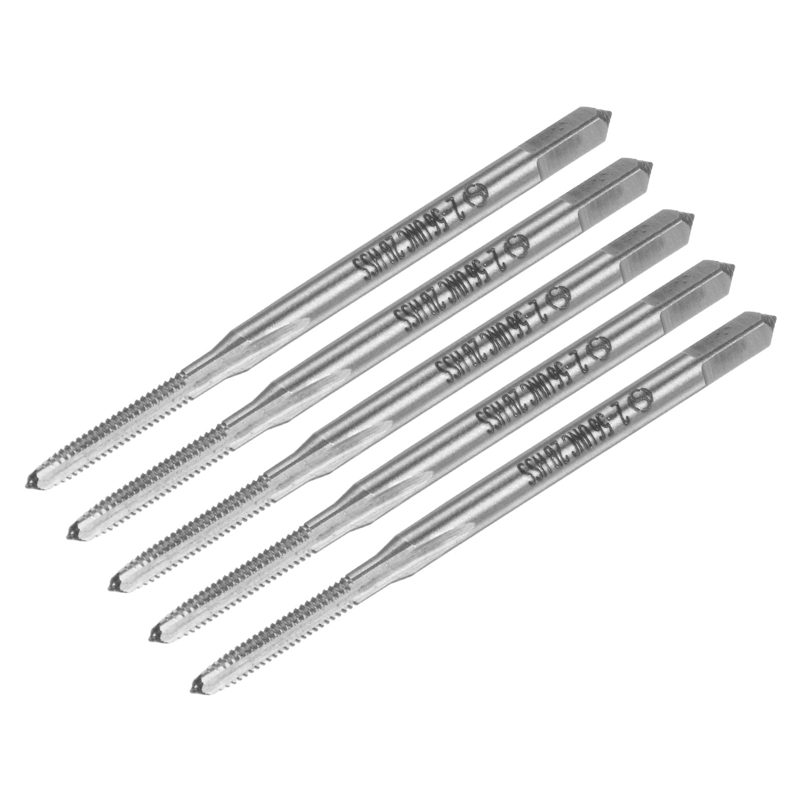 Uxcell Machine Tap 2-56 UNC Thread 2B Class 3 Flutes High Speed Steel ...