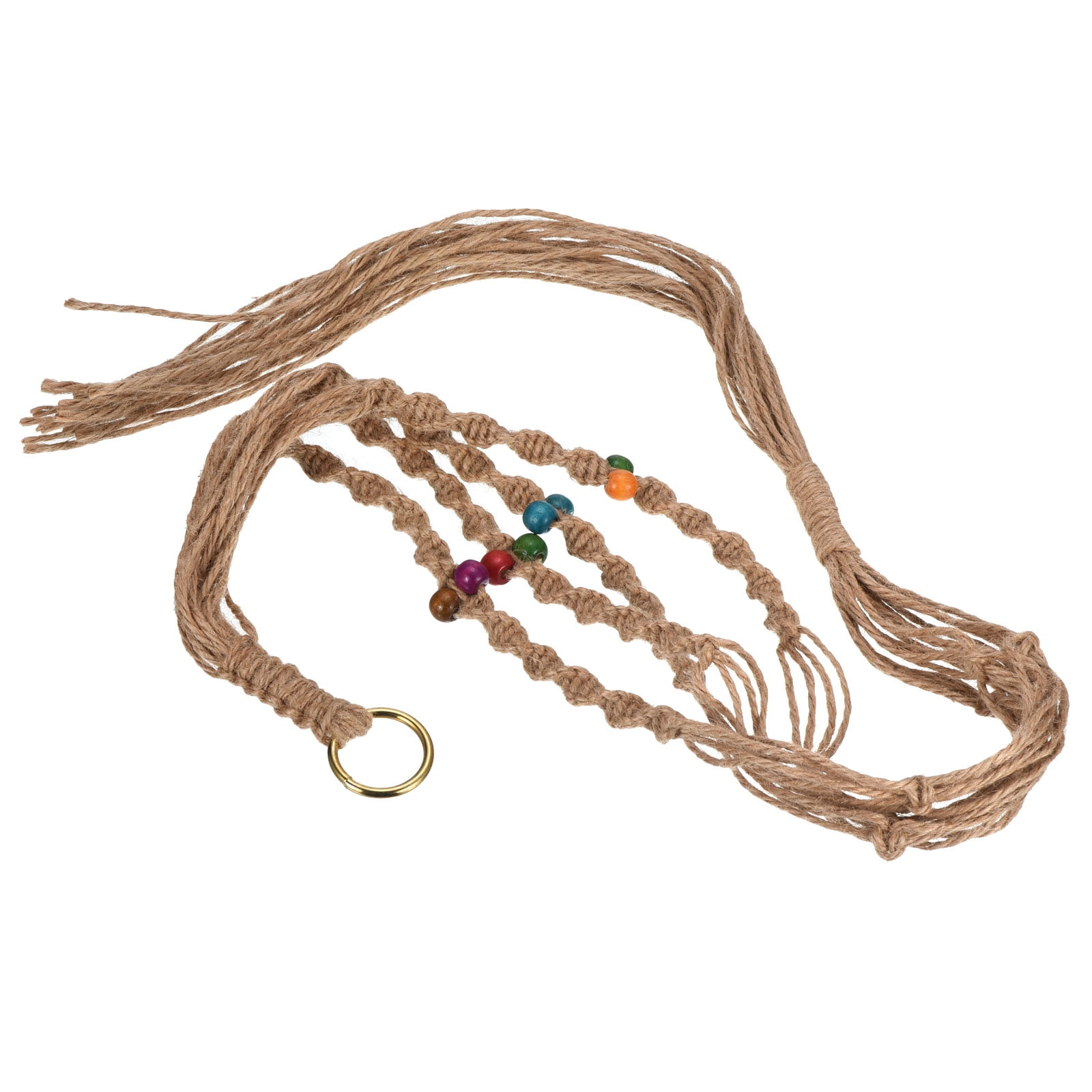 Uxcell Macrame Hanging Planter, 43.3" Hanging Braided Plant Net for ...