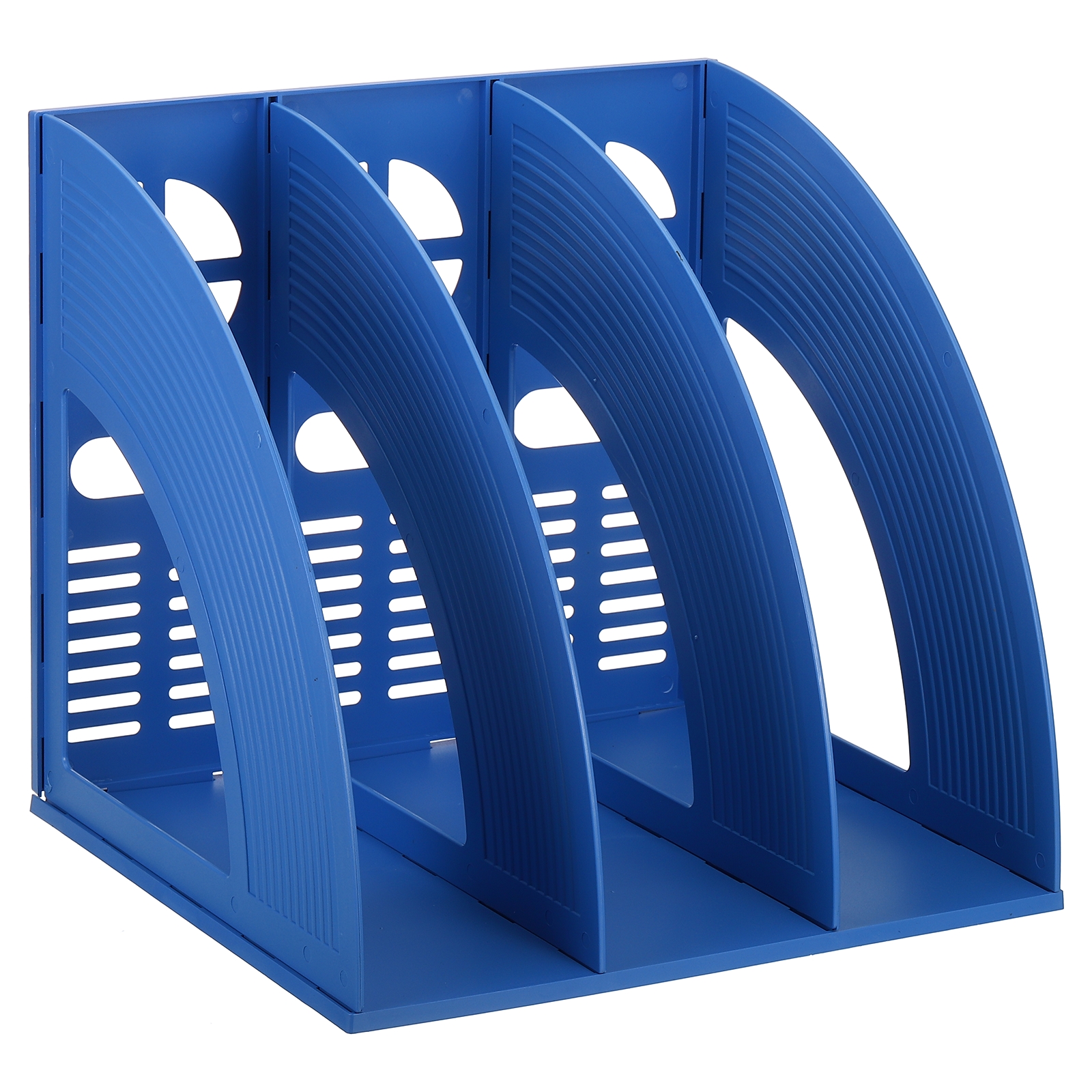 Uxcell Magazine File Holder, Plastic Vertical 3 Compartment Desktop ...