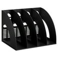 Uxcell Magazine File Holder, Plastic Vertical 4 Compartment Desktop ...