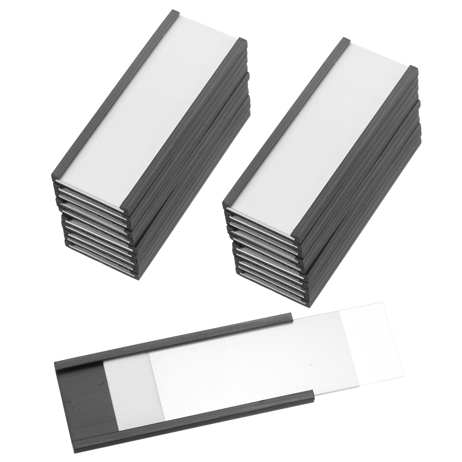 Uxcell Magnetic Label Holder 2" x 0.7" with Paper Inserts C Channel ...