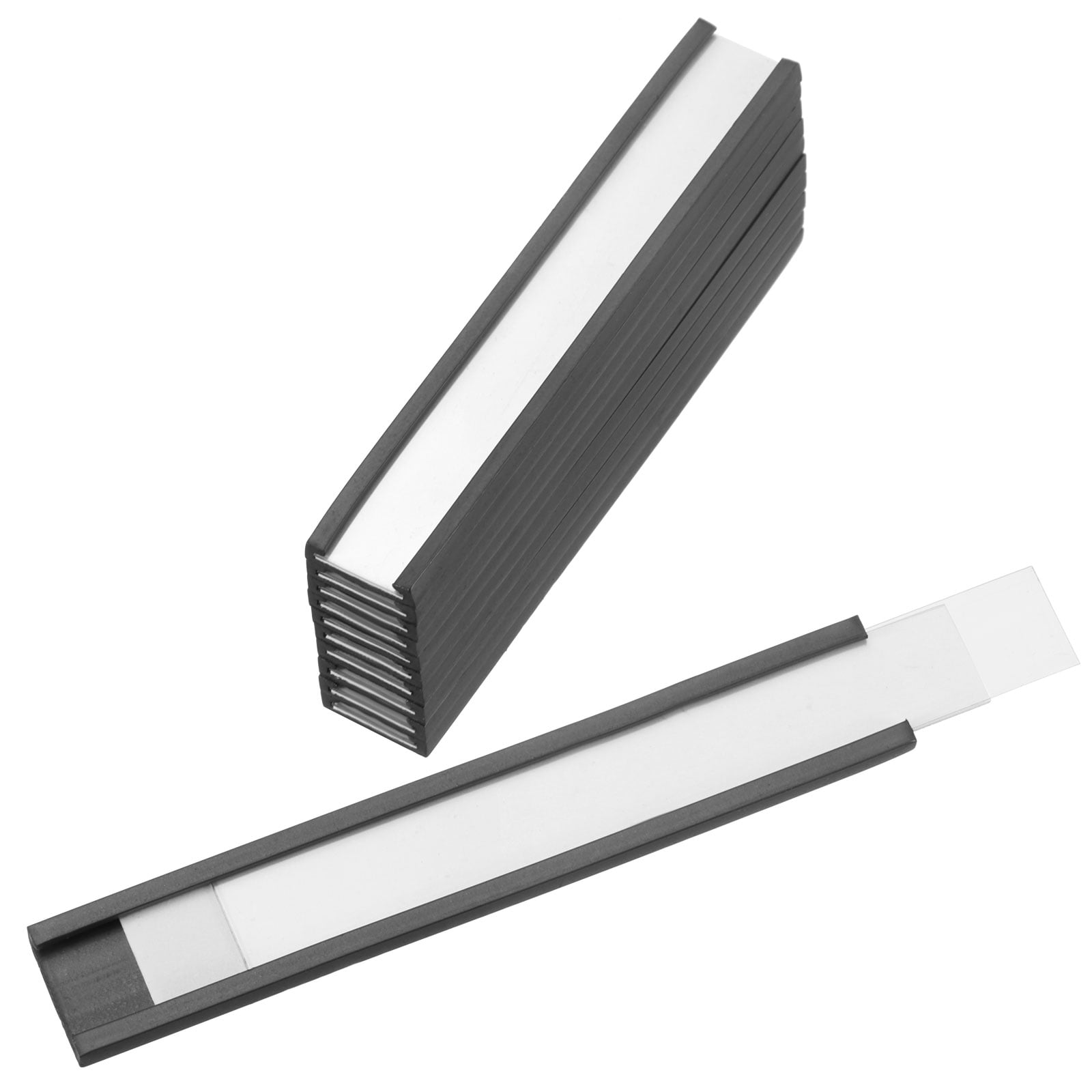 Uxcell Magnetic Label Holder 3" x 0.5" with Paper Inserts C Channel ...