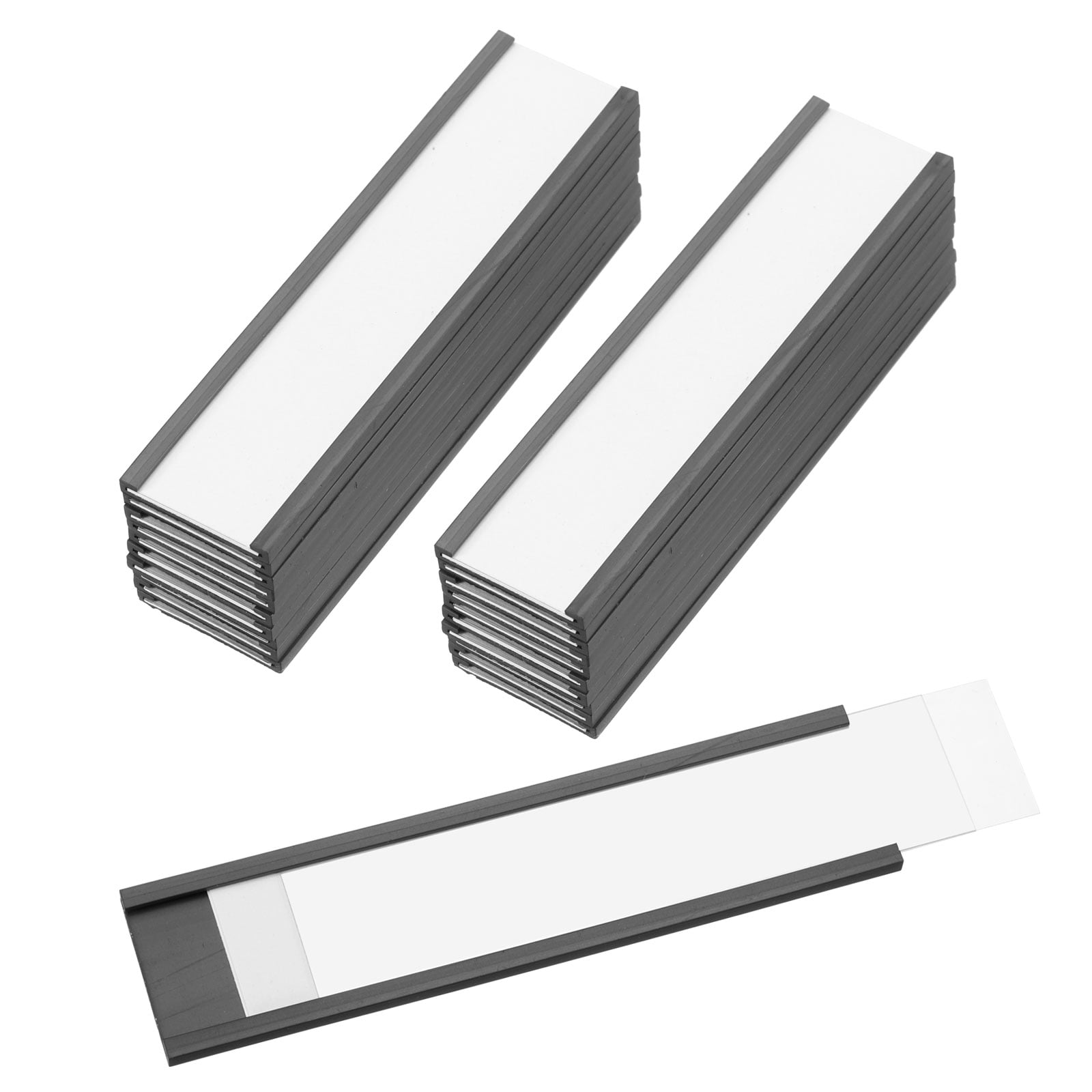 Uxcell Magnetic Label Holder 4" x 1" with Paper Inserts C Channel ...