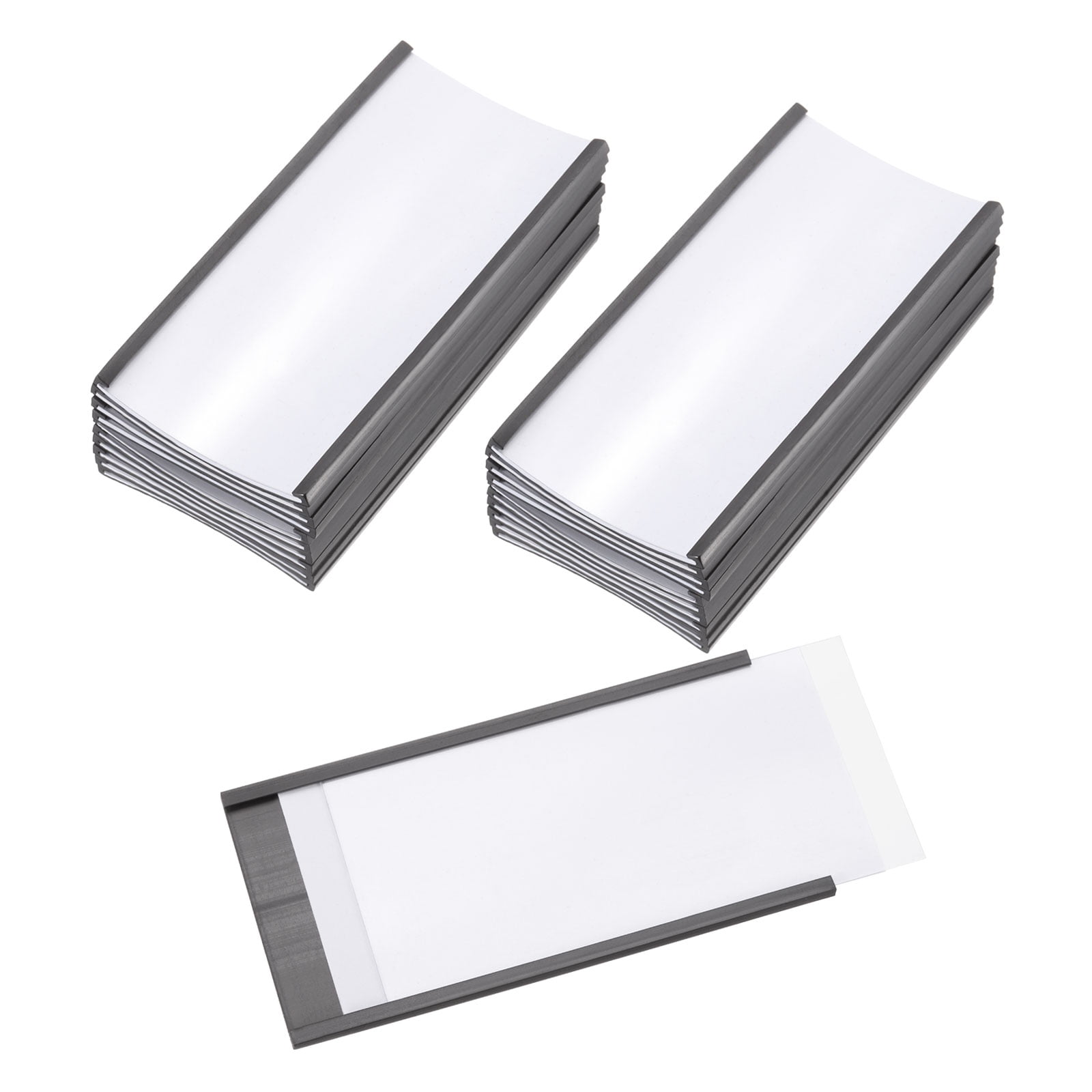 Uxcell Magnetic Label Holder 4" x 2" with Paper Inserts C Channel ...