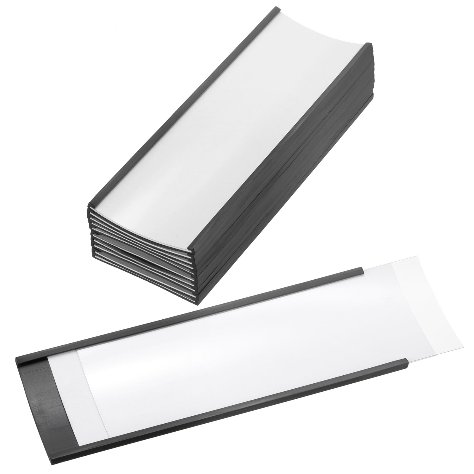 Uxcell Magnetic Label Holder 5.5" x 2" with Paper Inserts C Channel ...