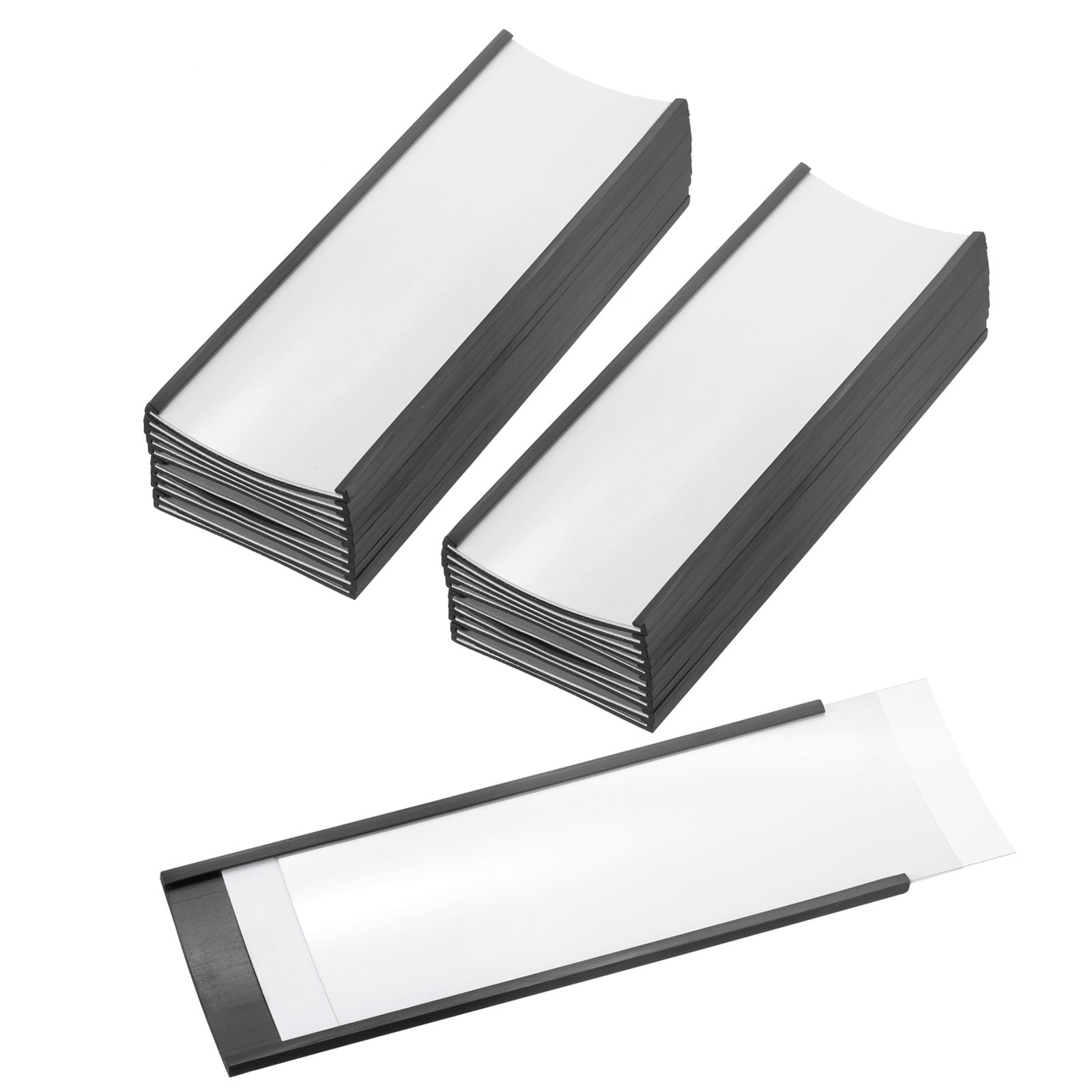 Uxcell Magnetic Label Holder 5.5" x 2" with Paper Inserts C Channel ...