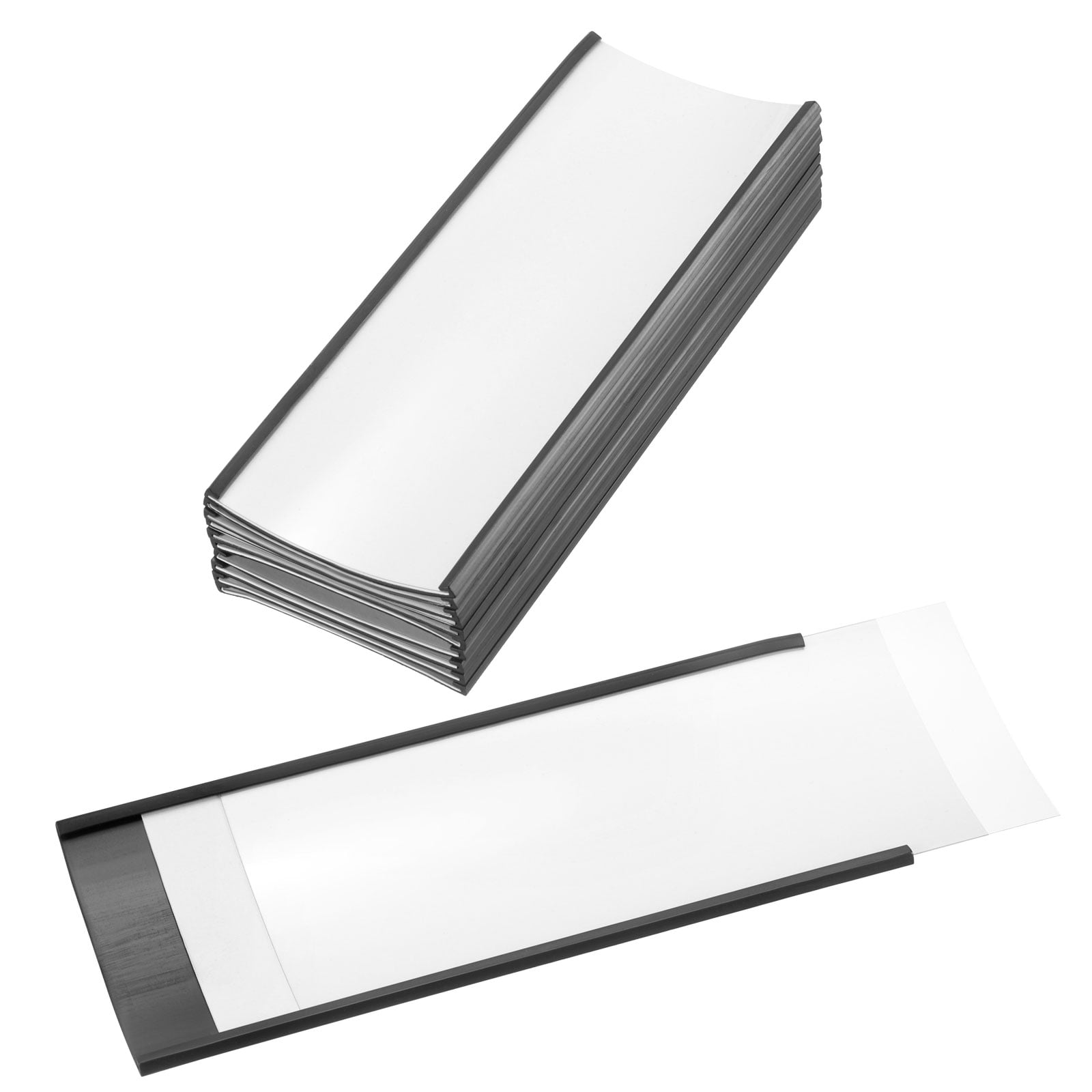 Uxcell Magnetic Label Holder 6" x 2.3" with Paper Inserts C Channel ...